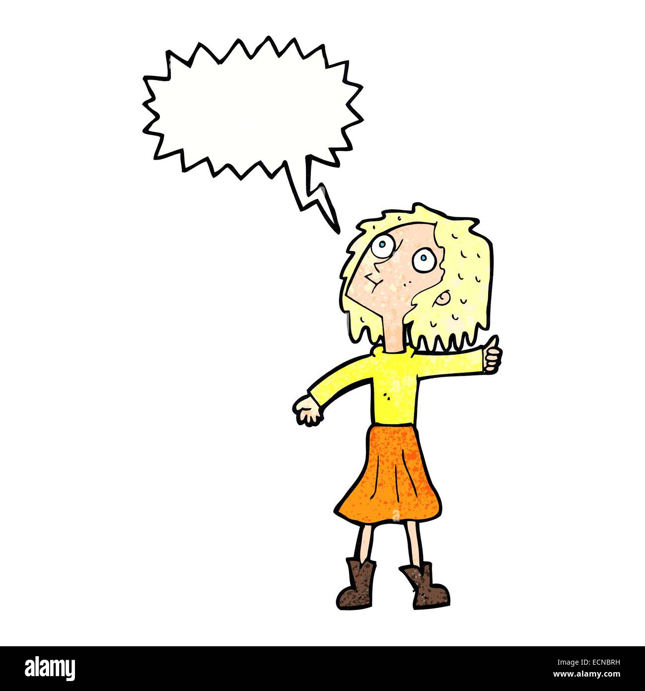 Cartoon Woman Looking Up Sky High Resolution Stock Photography and ...