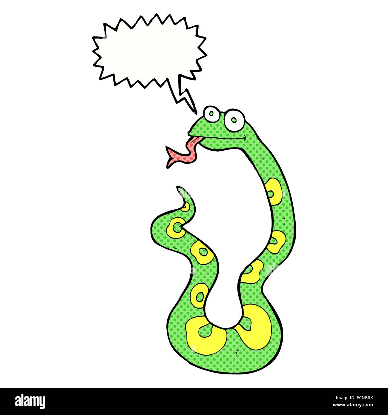 cartoon snake with speech bubble Stock Vector Image & Art - Alamy