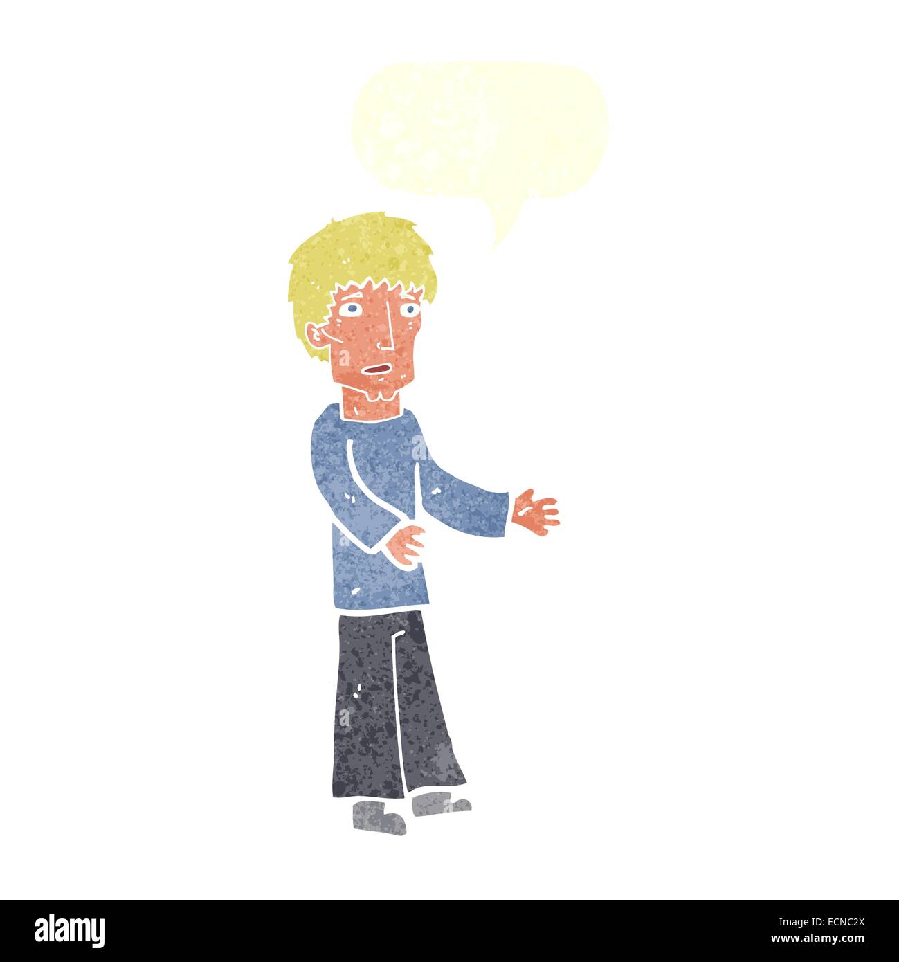 cartoon man explaining with speech bubble Stock Vector Image & Art - Alamy