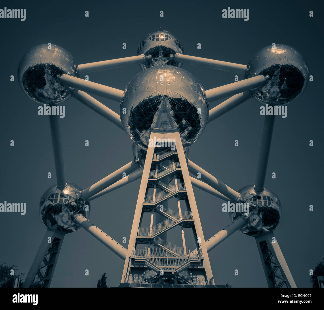 The Atomium Brussels Belgium space age monument Stock Photo - Alamy