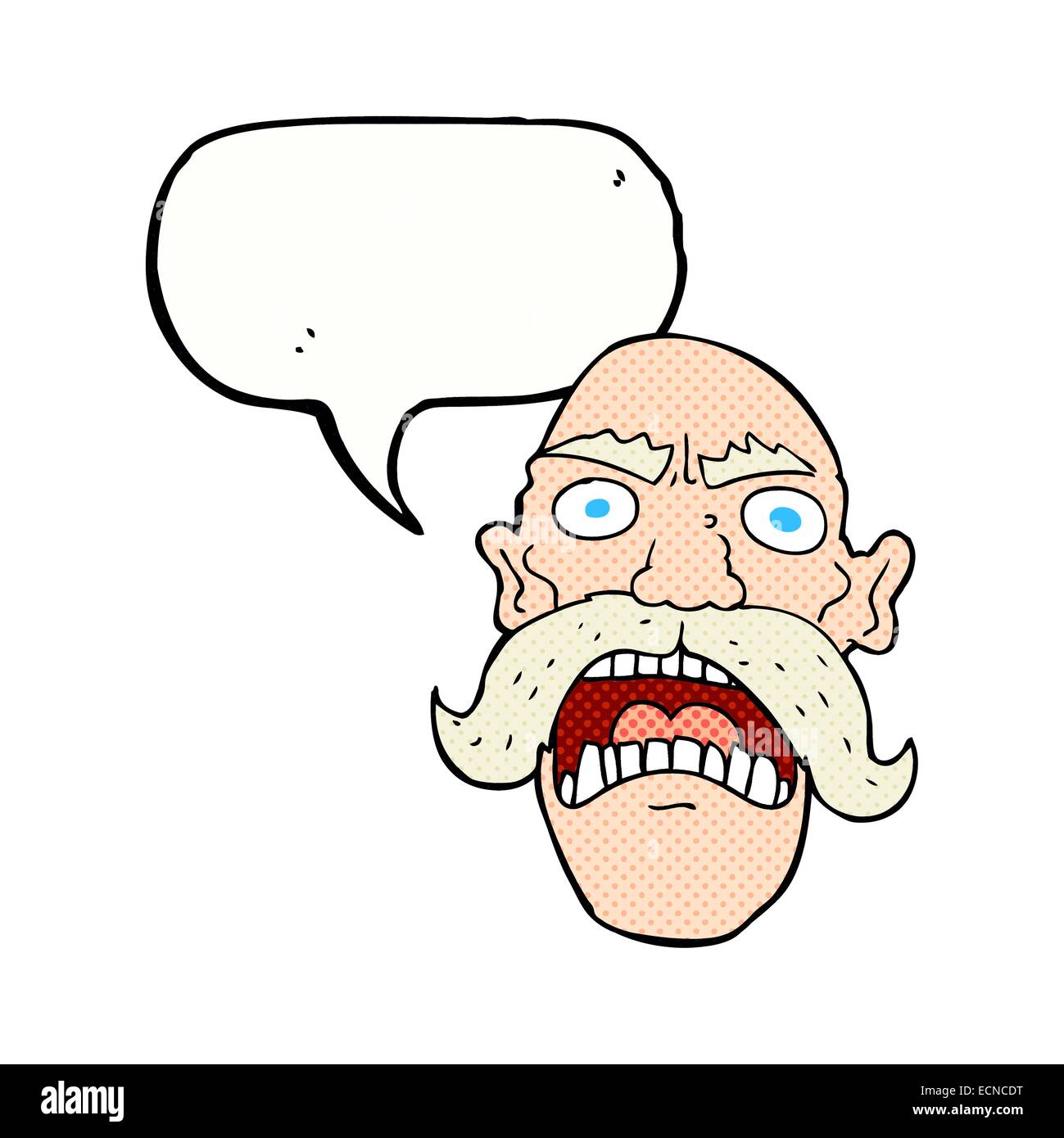 Angry old man speaking on Stock Vector Images - Alamy