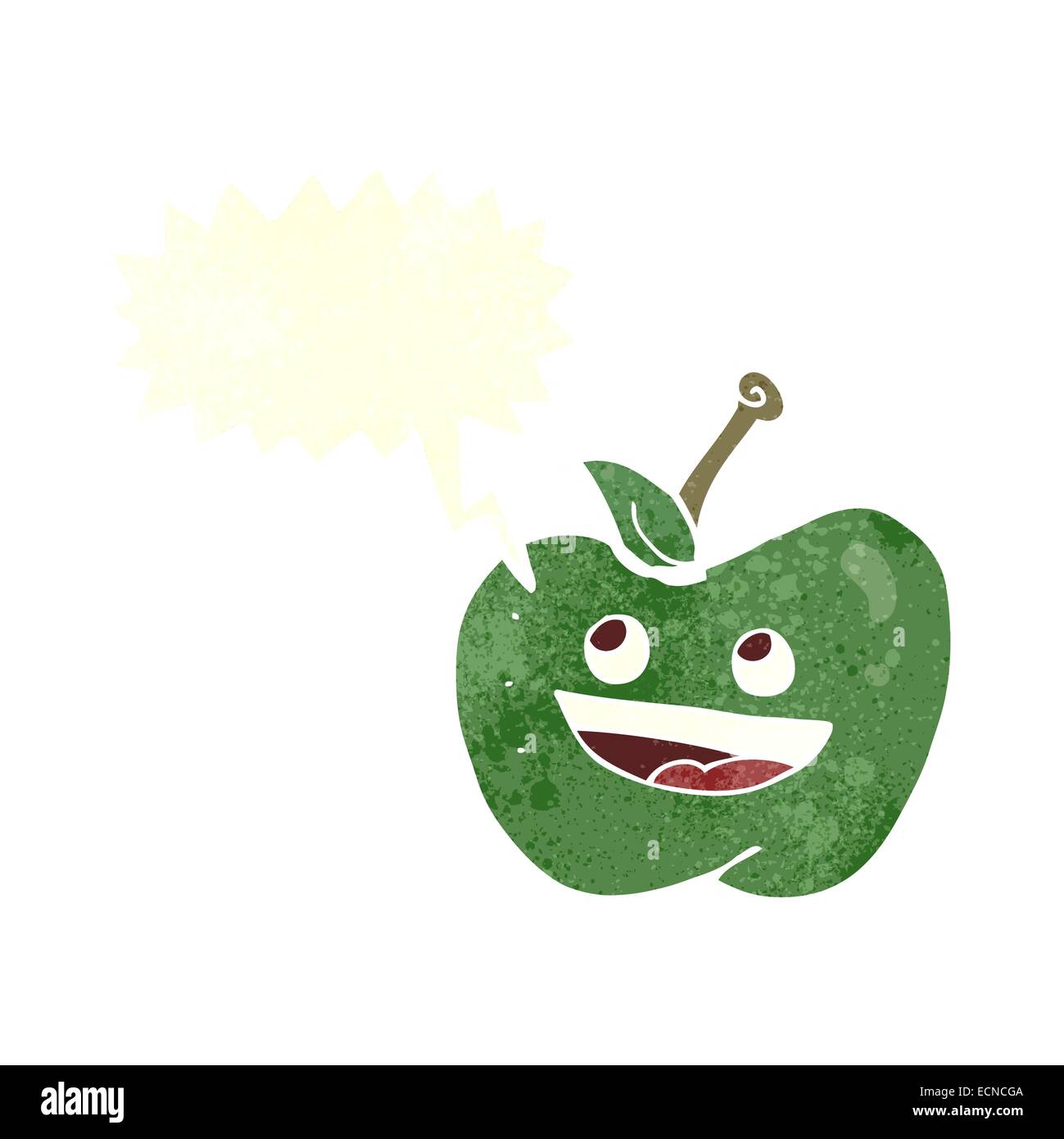 cartoon apple with speech bubble Stock Vector Image & Art - Alamy