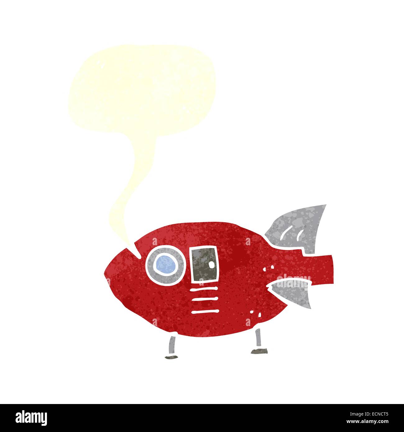 cartoon space rocket with speech bubble Stock Vector Image & Art - Alamy