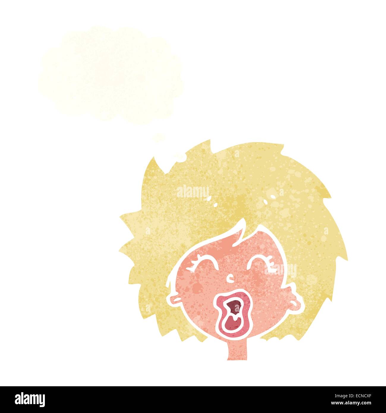 Cartoon woman screaming bubble Stock Vector Images - Alamy