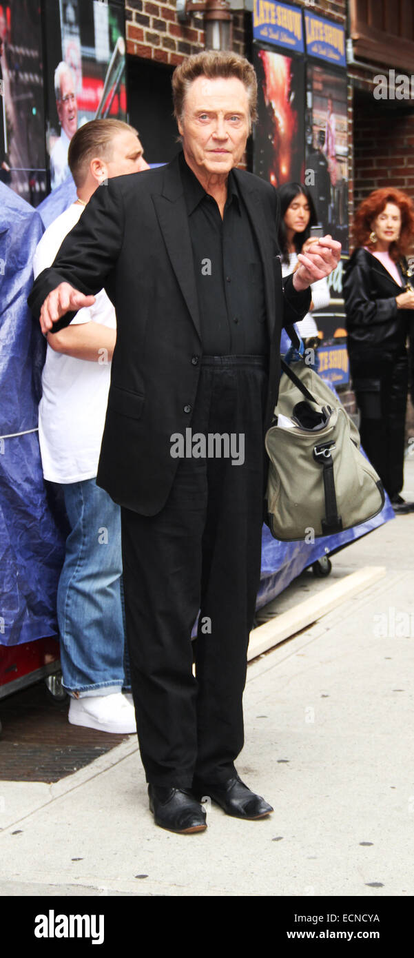 Christopher Walken arrives for the 'Late Show with David Letterman ...