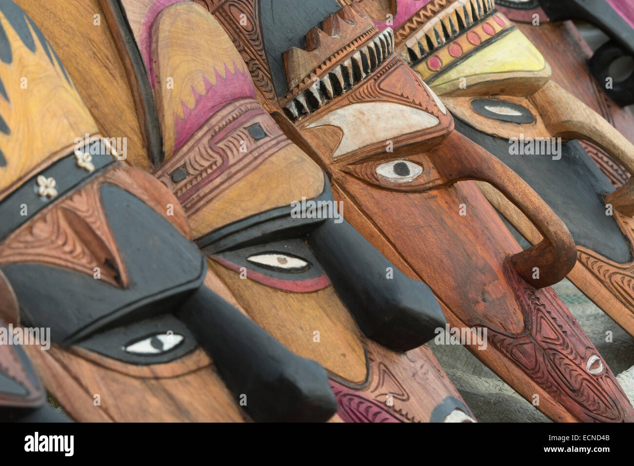 Wooden made masks hi-res stock photography and images - Alamy