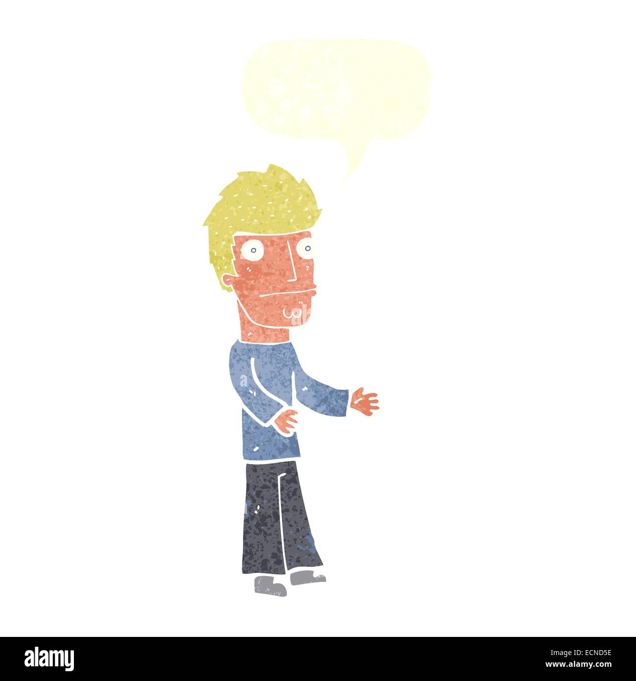 cartoon confused man with speech bubble Stock Vector Image & Art - Alamy