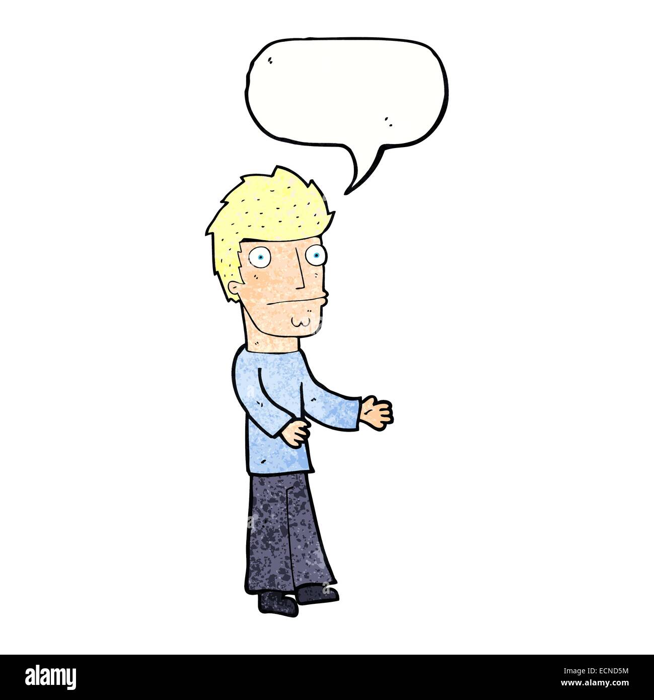 Cartoon confused man speech bubble Cut Out Stock Images & Pictures - Alamy