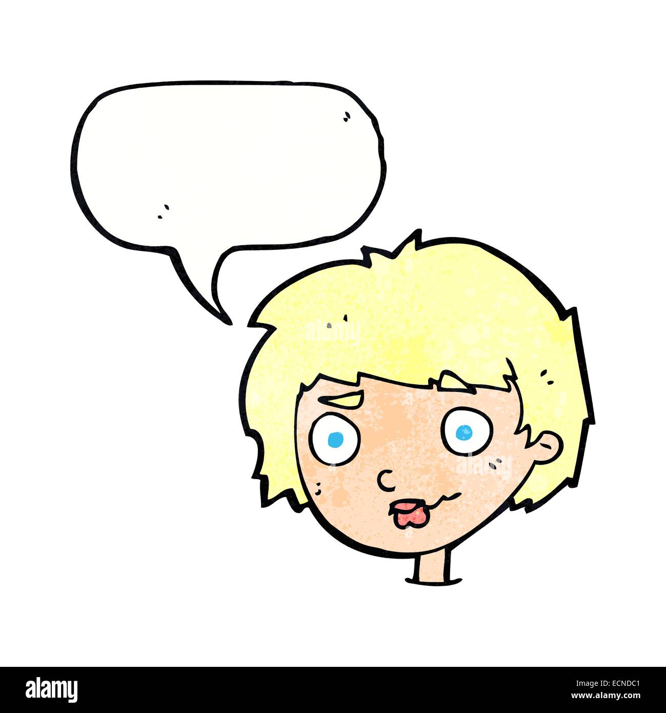 cartoon confused woman with speech bubble Stock Vector Image & Art - Alamy
