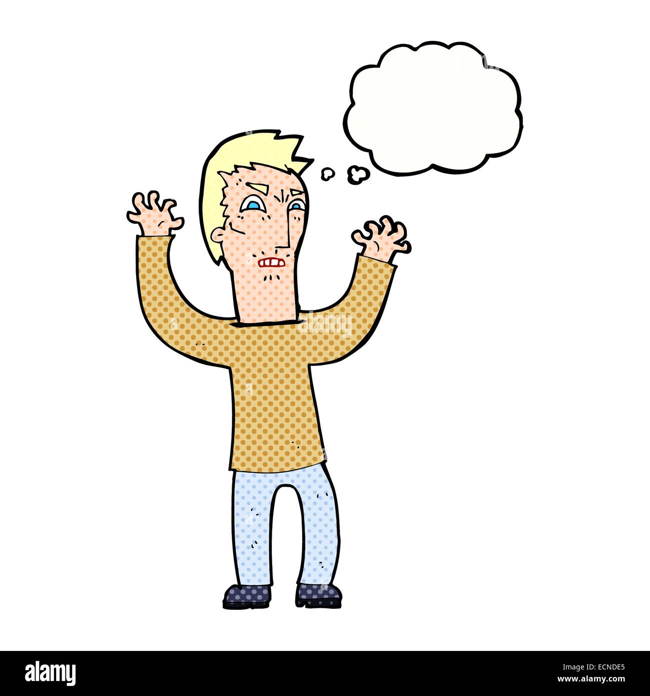 cartoon angry man with thought bubble Stock Vector Image & Art - Alamy