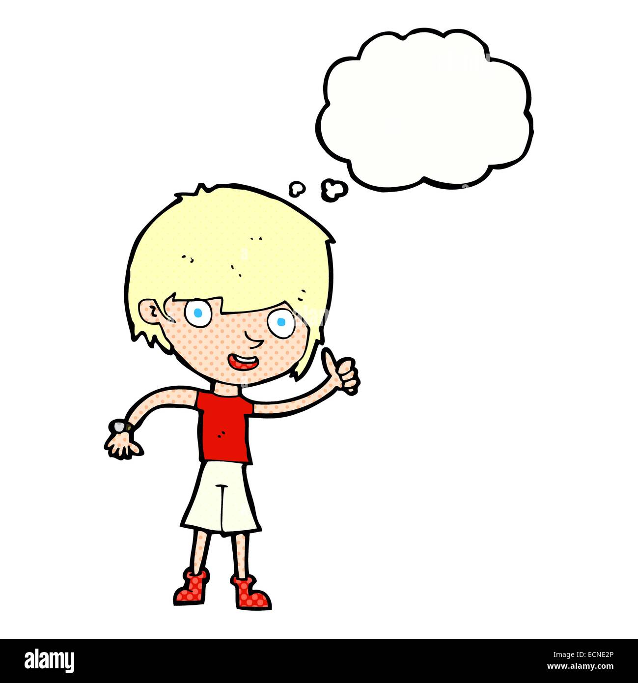 Cartoon boy positive attitude thought hi-res stock photography and ...