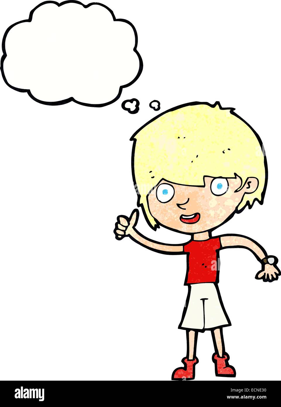 Cartoon boy positive attitude thought hi-res stock photography and ...