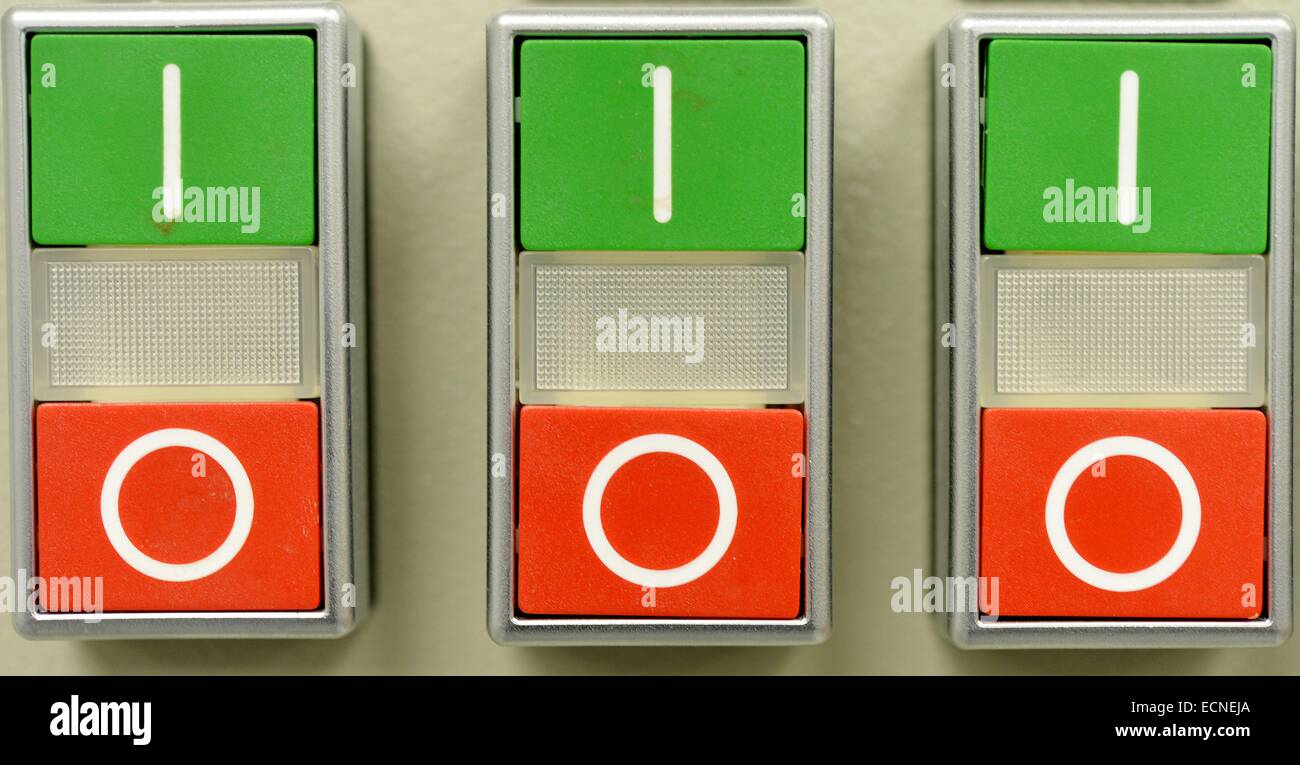 Switches at a electrical construction, Germany, city of Osterode, 11 ...
