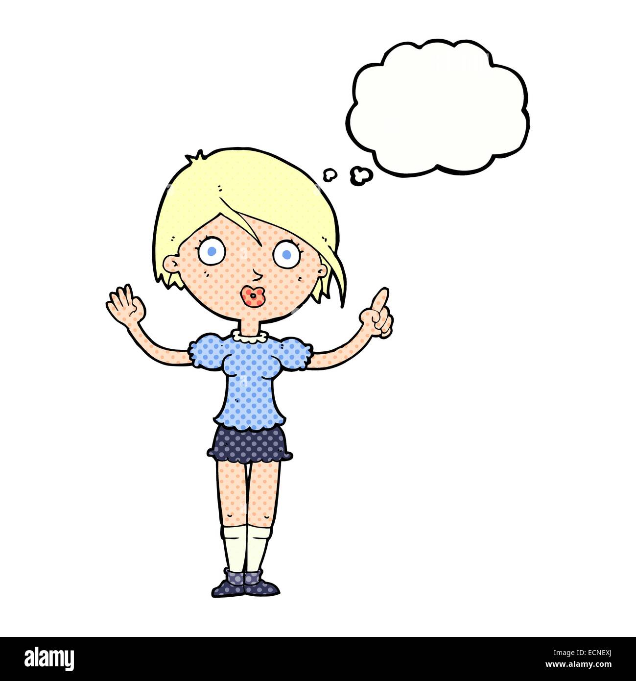 Cartoon girl asking question bubble hi-res stock photography and images ...
