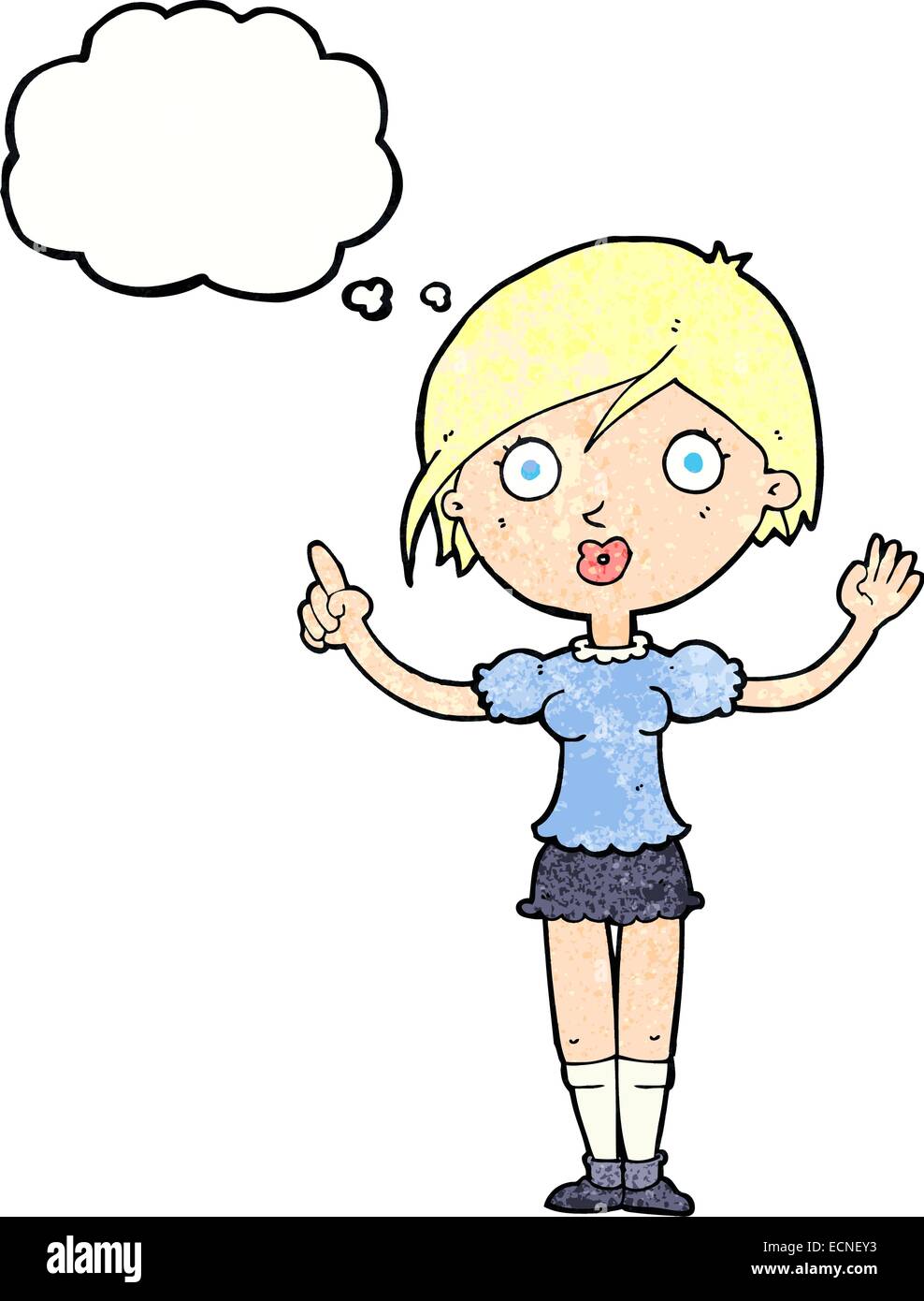 Cartoon girl asking question bubble hi-res stock photography and images ...