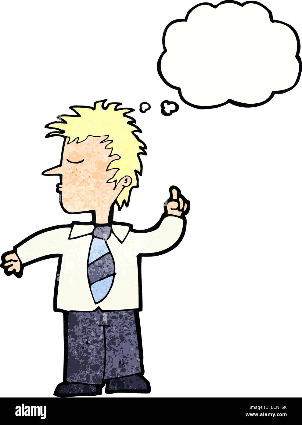 cartoon man making his point with thought bubble Stock Vector Image ...