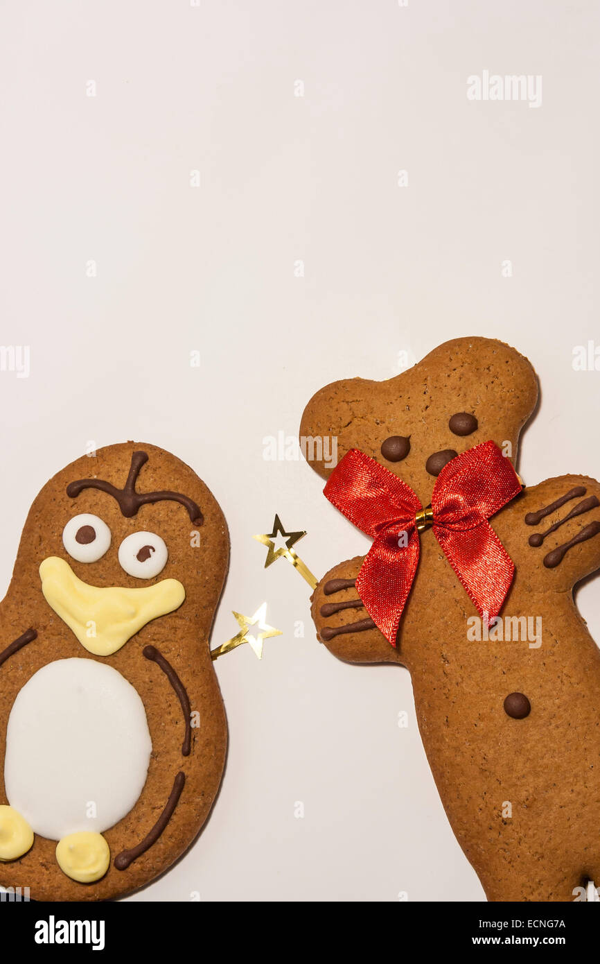 Gingerbread person Isolated on white Stock Photo - Alamy