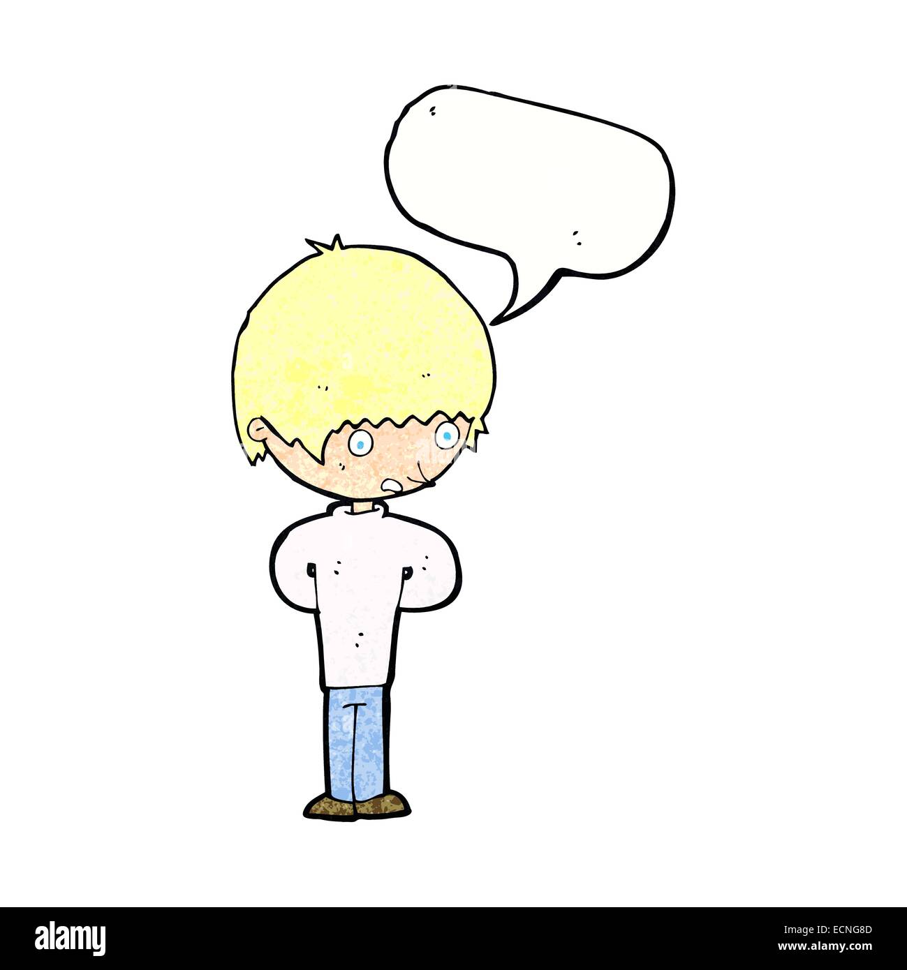 Cartoon nervous boy Cut Out Stock Images & Pictures - Alamy