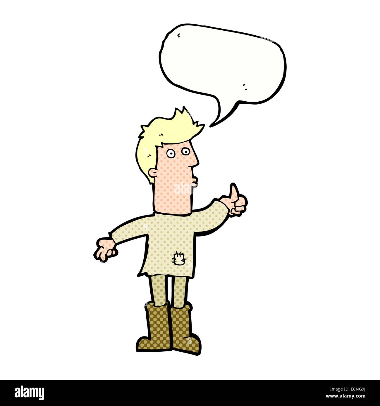 cartoon poor man with speech bubble Stock Vector Image & Art - Alamy