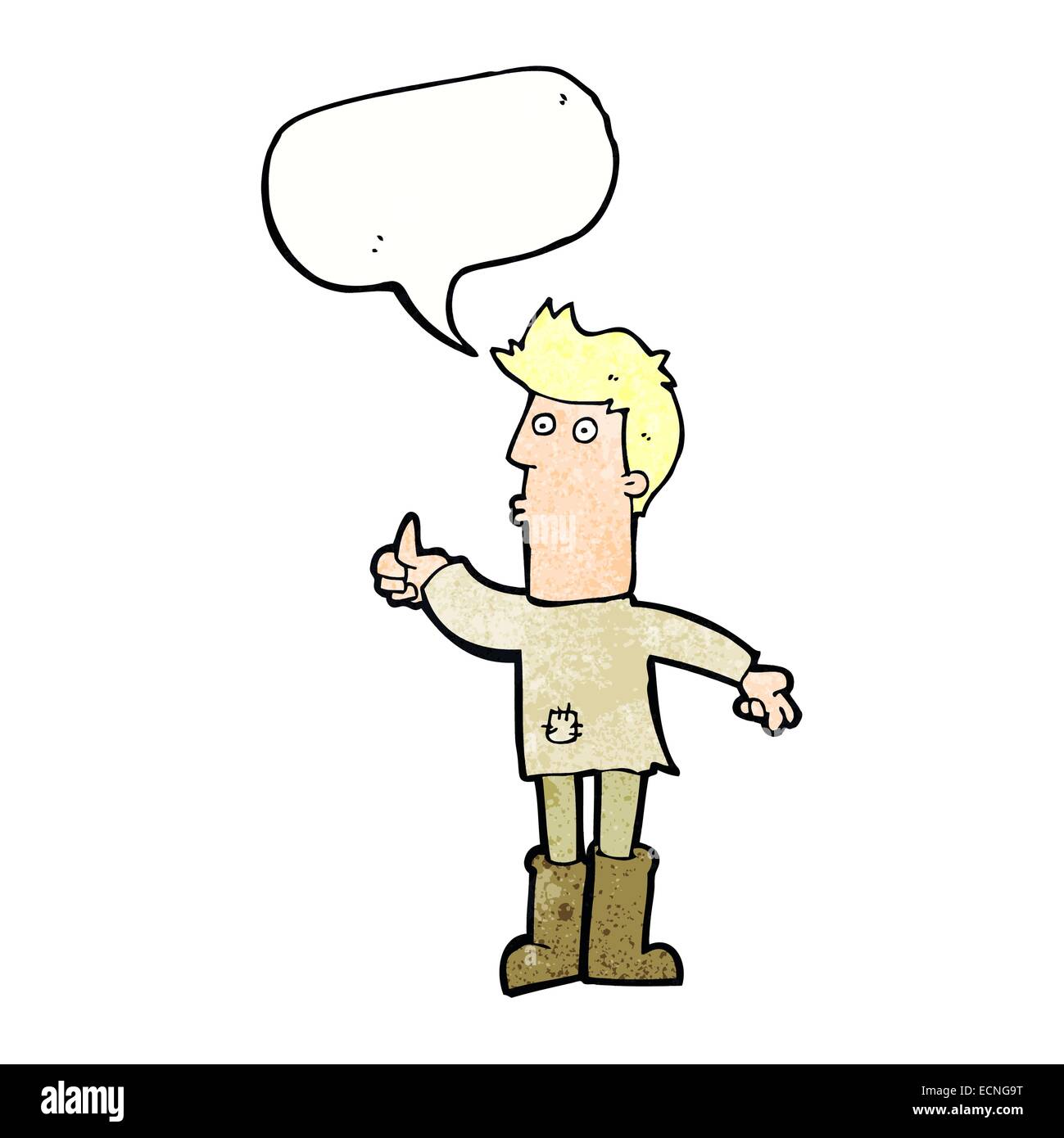 cartoon poor man with speech bubble Stock Vector Image & Art - Alamy