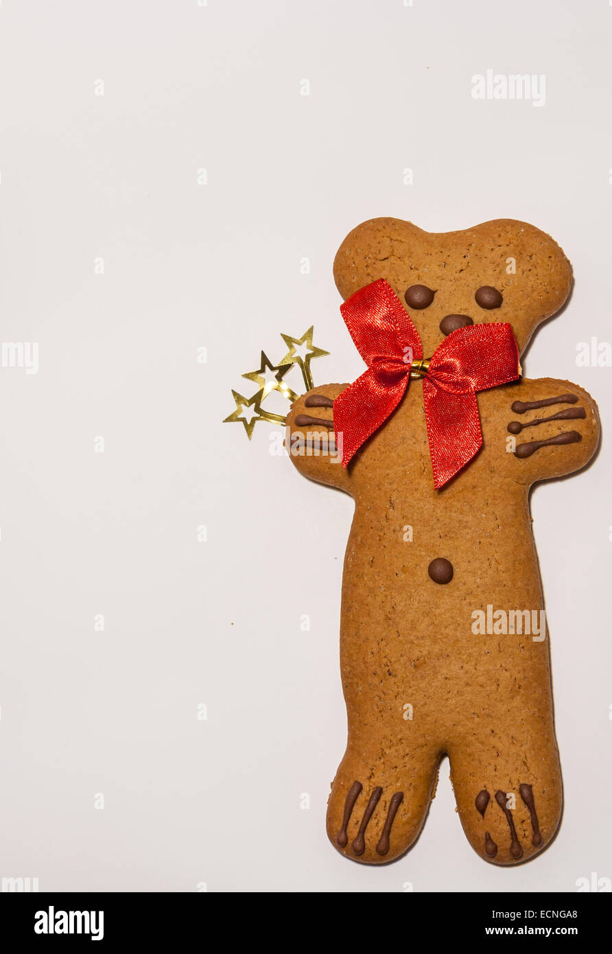 Gingerbread person Isolated on white Stock Photo - Alamy