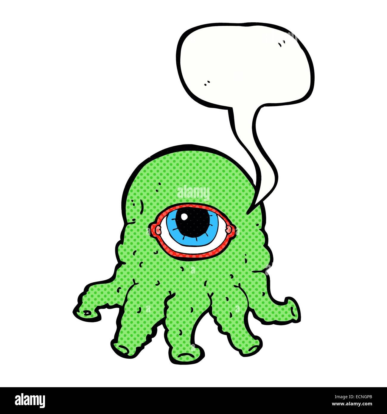 cartoon alien head with speech bubble Stock Vector Image & Art - Alamy