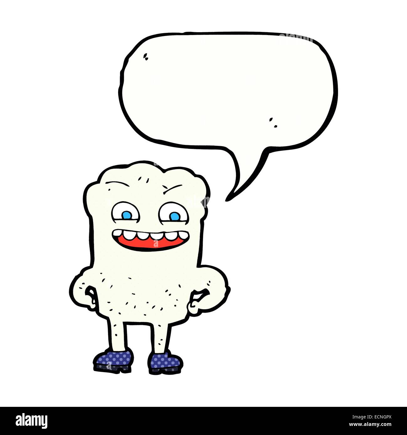 cartoon happy tooth with speech bubble Stock Vector Image & Art - Alamy