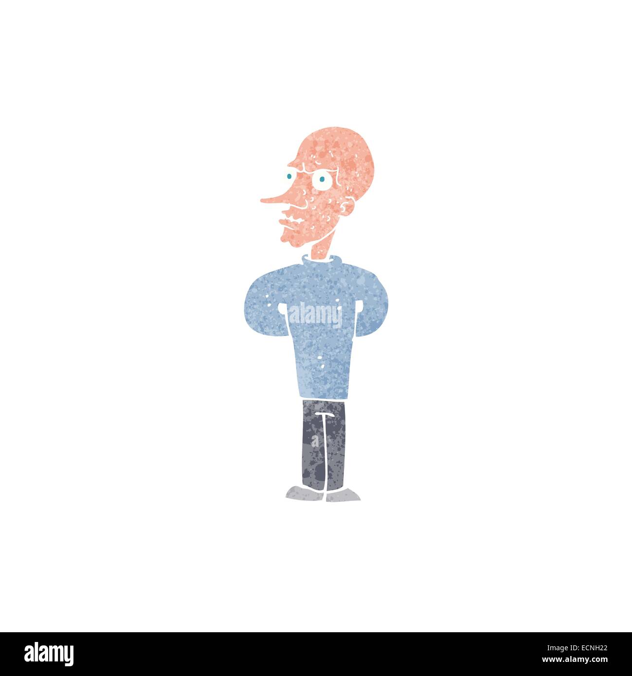 cartoon evil bald man with thought bubble Stock Vector Image & Art - Alamy