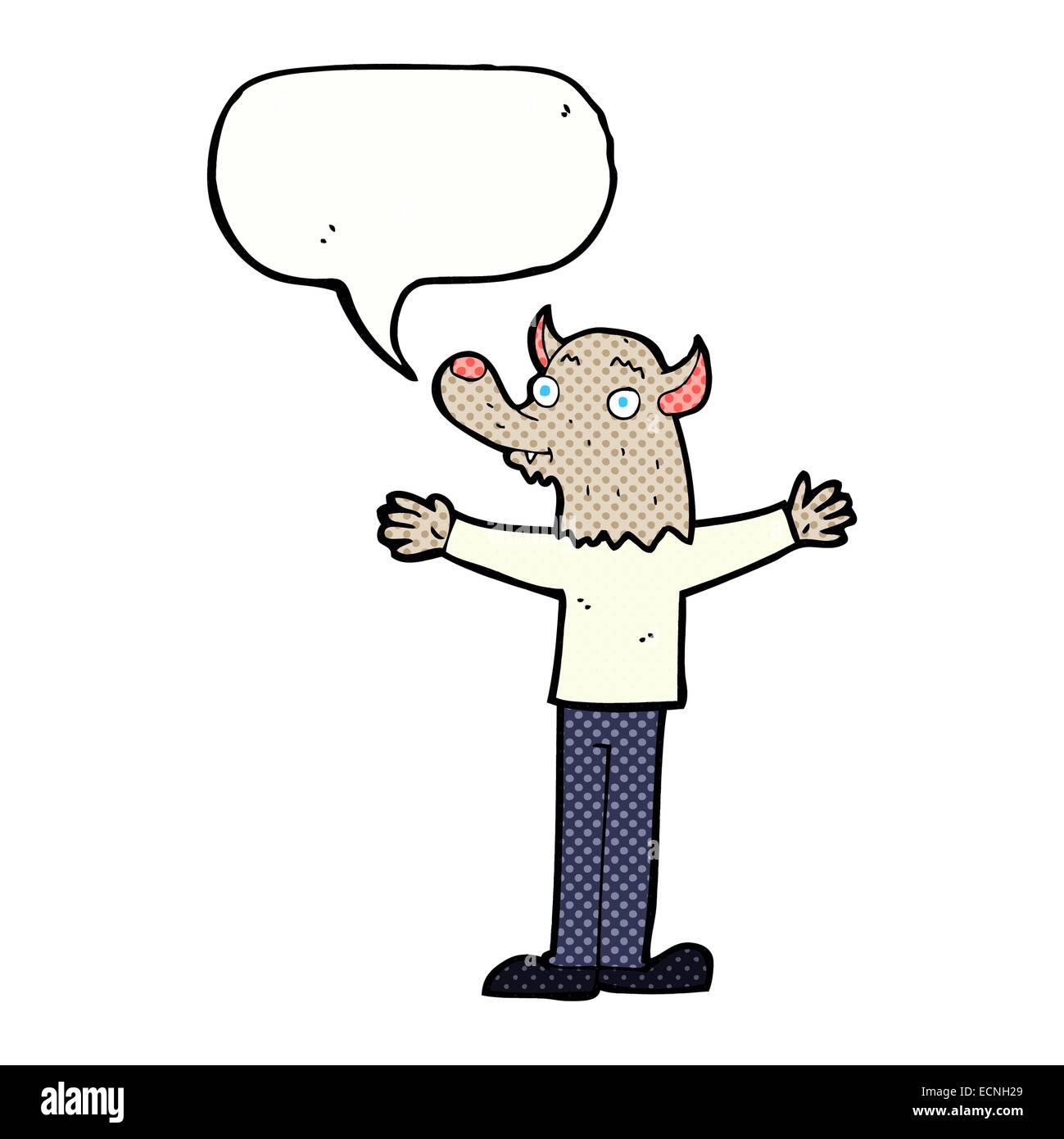 Cartoon friendly werewolf hi-res stock photography and images - Alamy