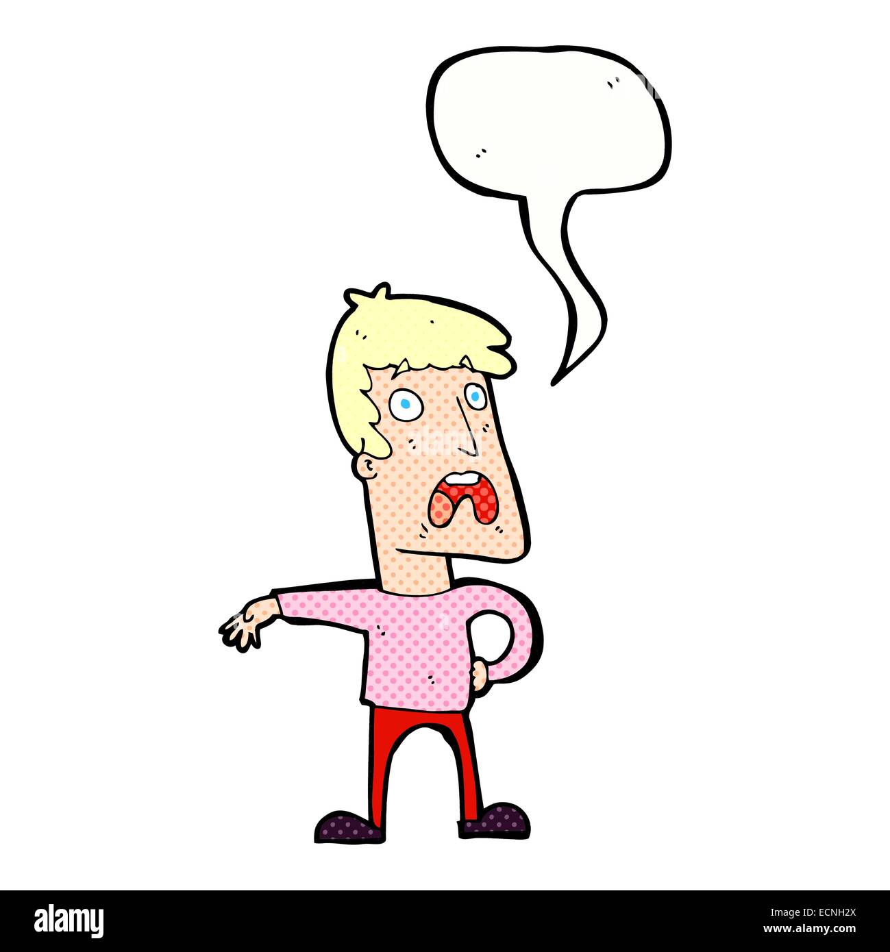 cartoon complaining man with speech bubble Stock Vector Image & Art - Alamy