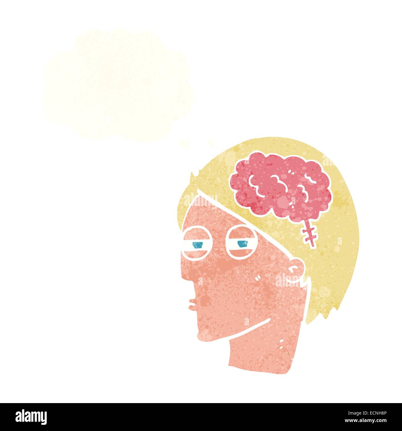 cartoon man thinking carefully with thought bubble Stock Vector Image ...