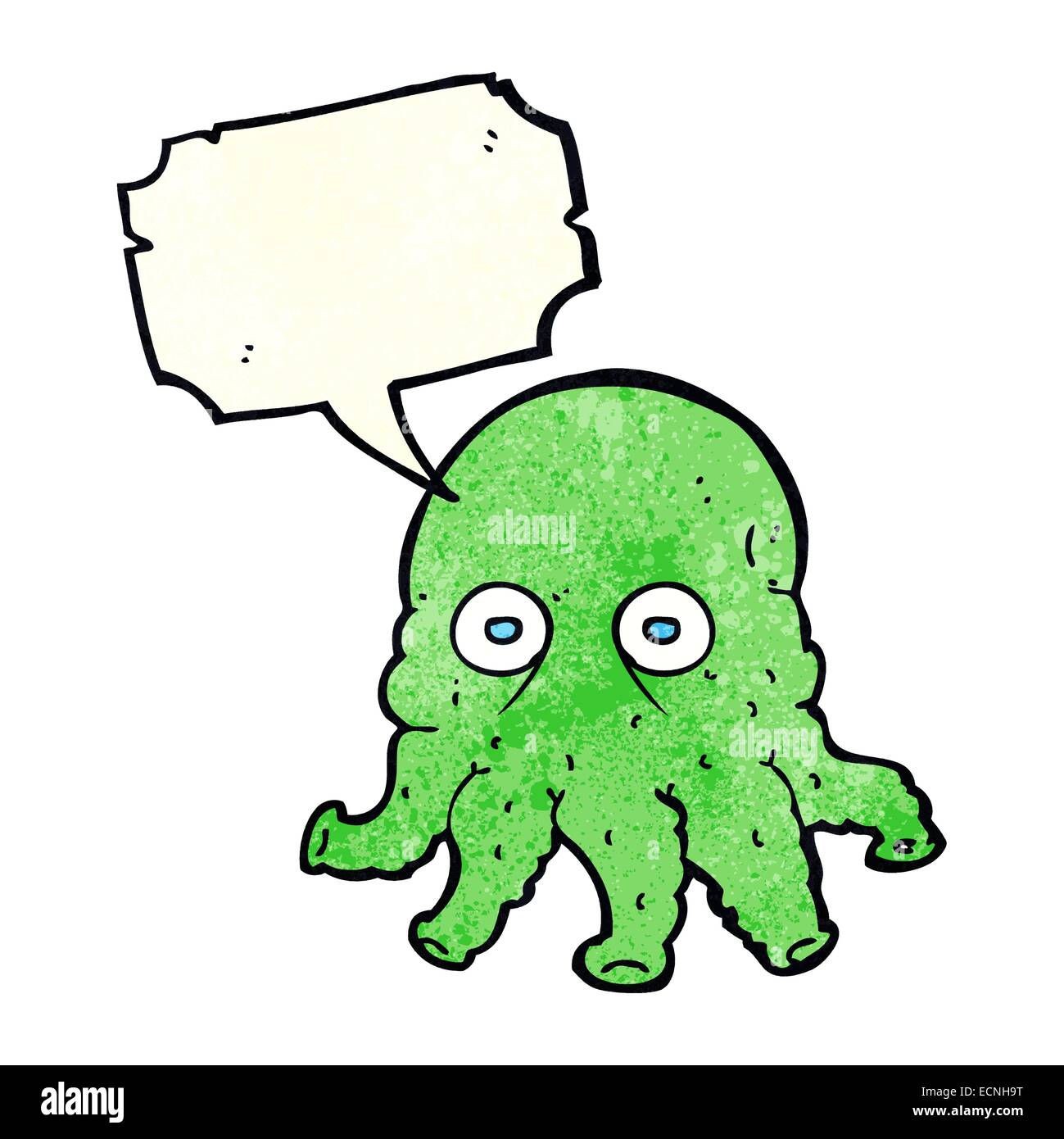 cartoon alien squid face with speech bubble Stock Vector Image & Art ...