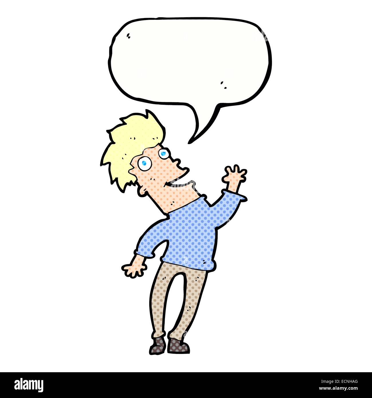 Cartoon jumping man speech hi-res stock photography and images - Alamy