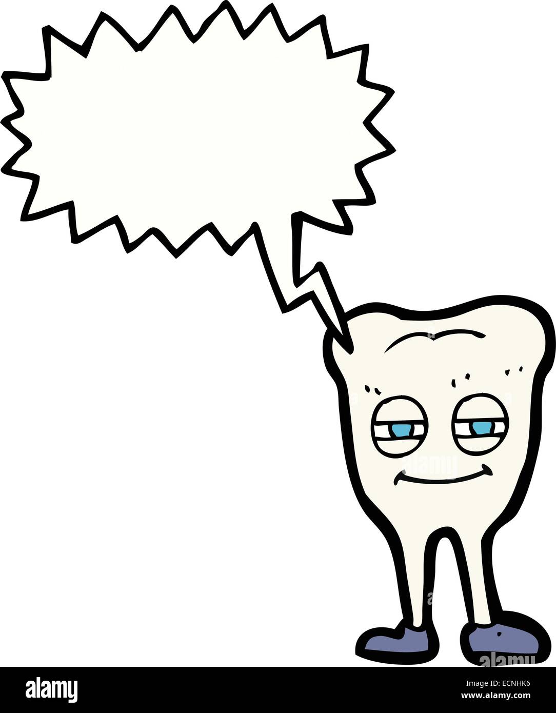 cartoon smiling tooth with speech bubble Stock Vector Image & Art - Alamy