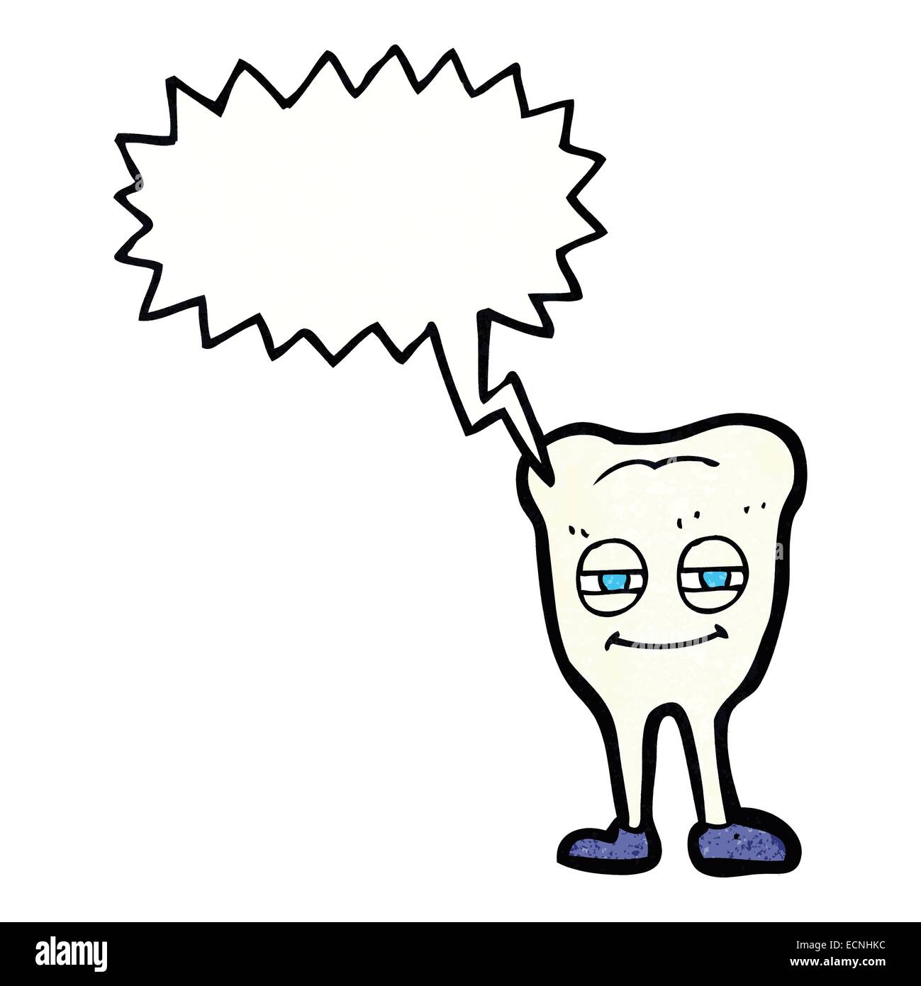 cartoon smiling tooth with speech bubble Stock Vector Image & Art - Alamy