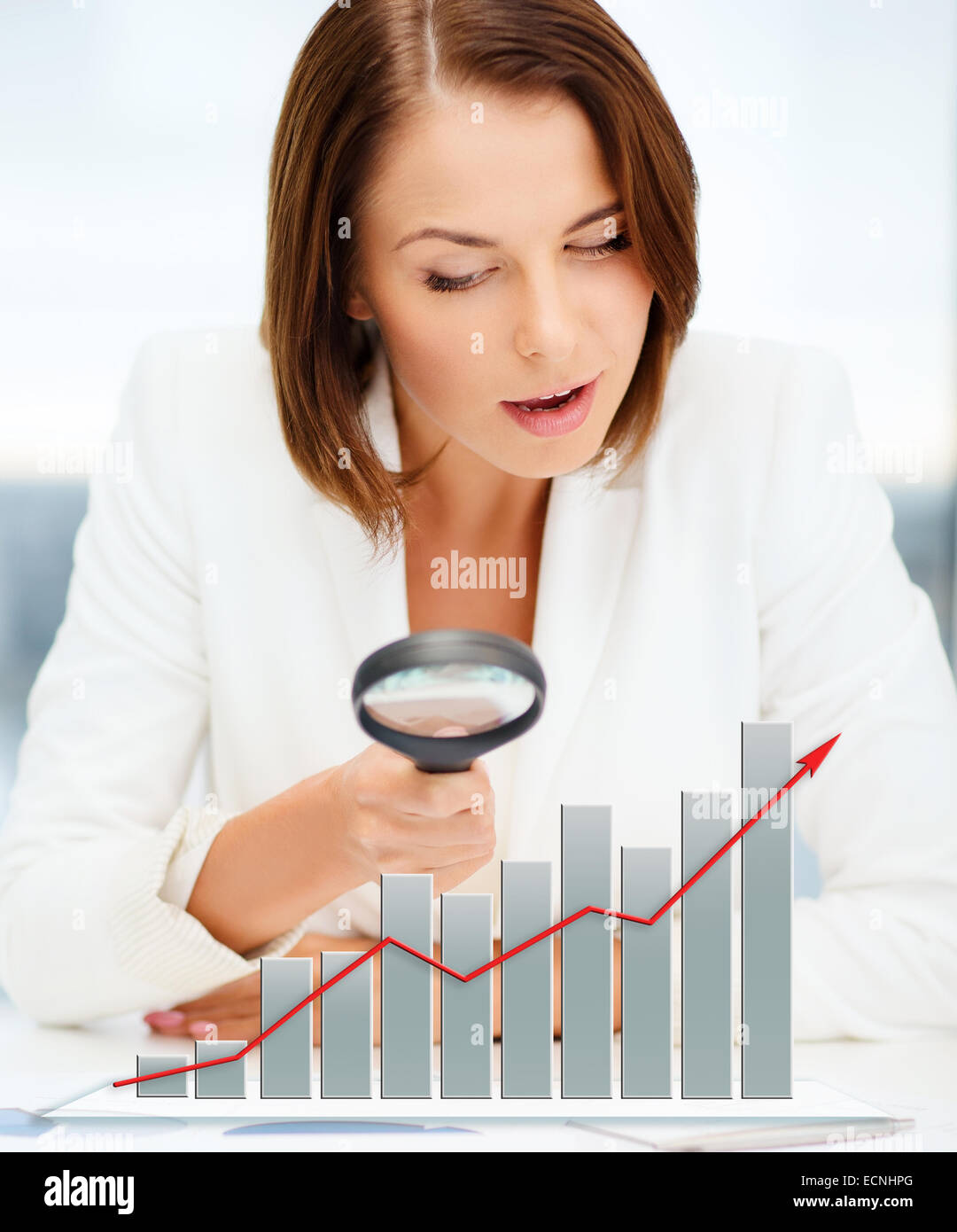 Female manager looking through documents hi-res stock photography and images - Alamy