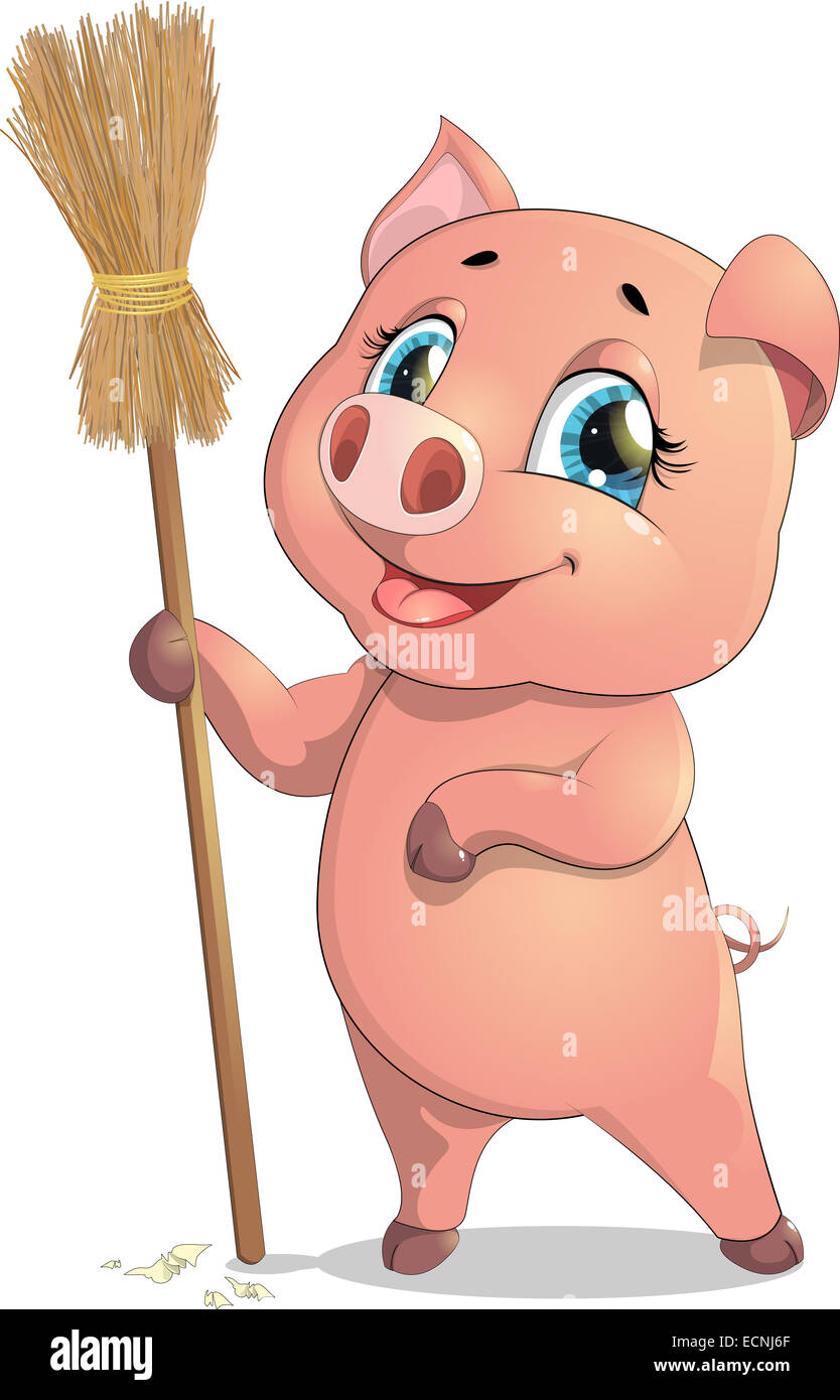 Pig broom hi-res stock photography and images - Alamy