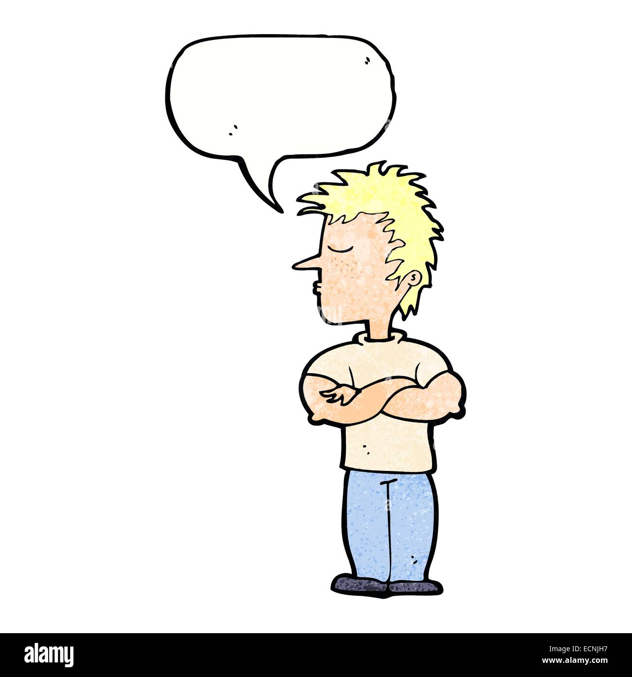cartoon man refusing to listen with speech bubble Stock Vector Image ...