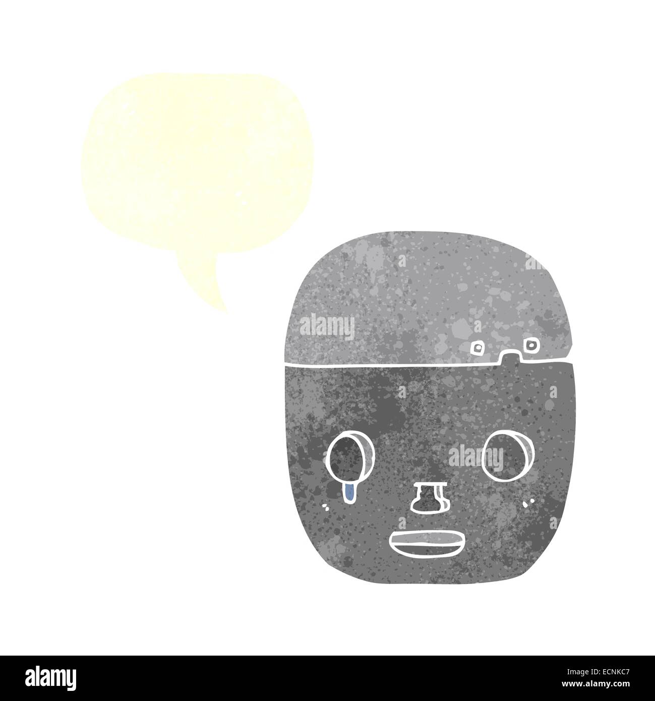 cartoon robot head with speech bubble Stock Vector Image & Art - Alamy