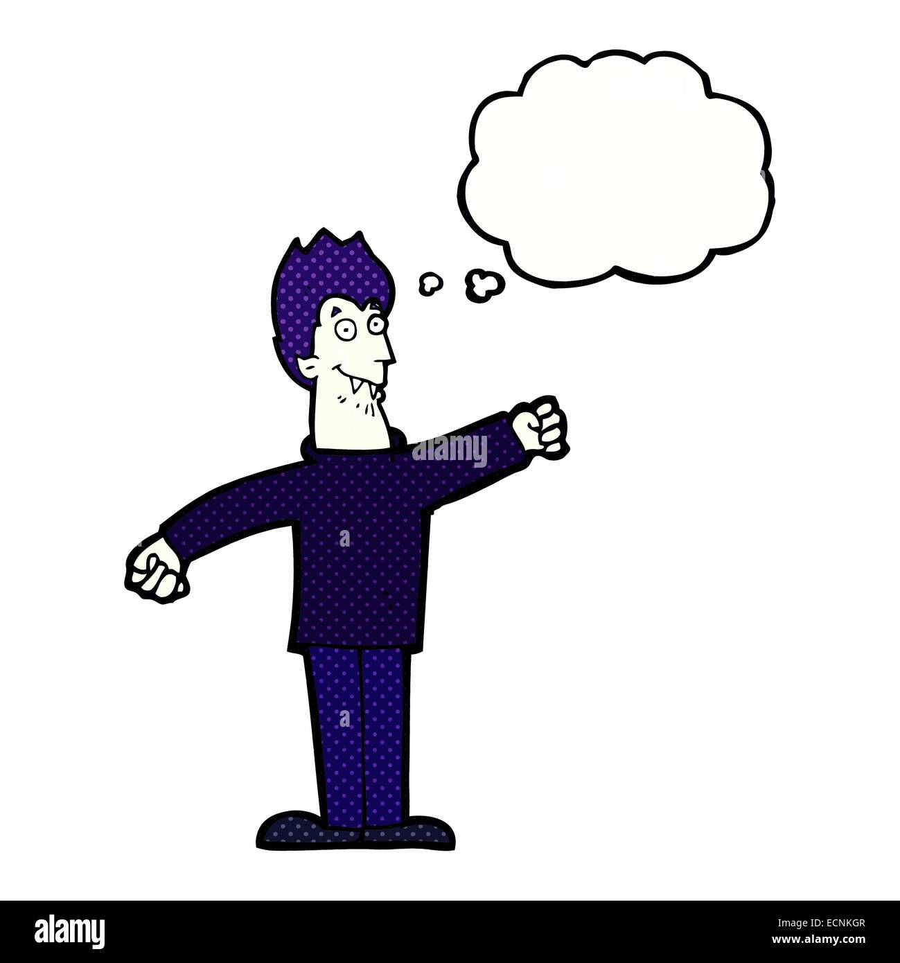 cartoon happy vampire with thought bubble Stock Vector Image & Art - Alamy