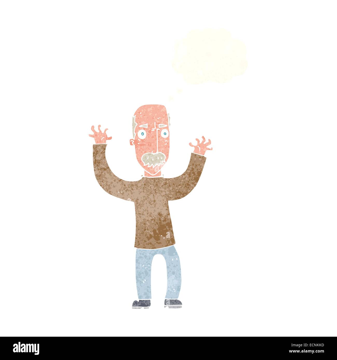 cartoon angry dad with thought bubble Stock Vector Image & Art - Alamy