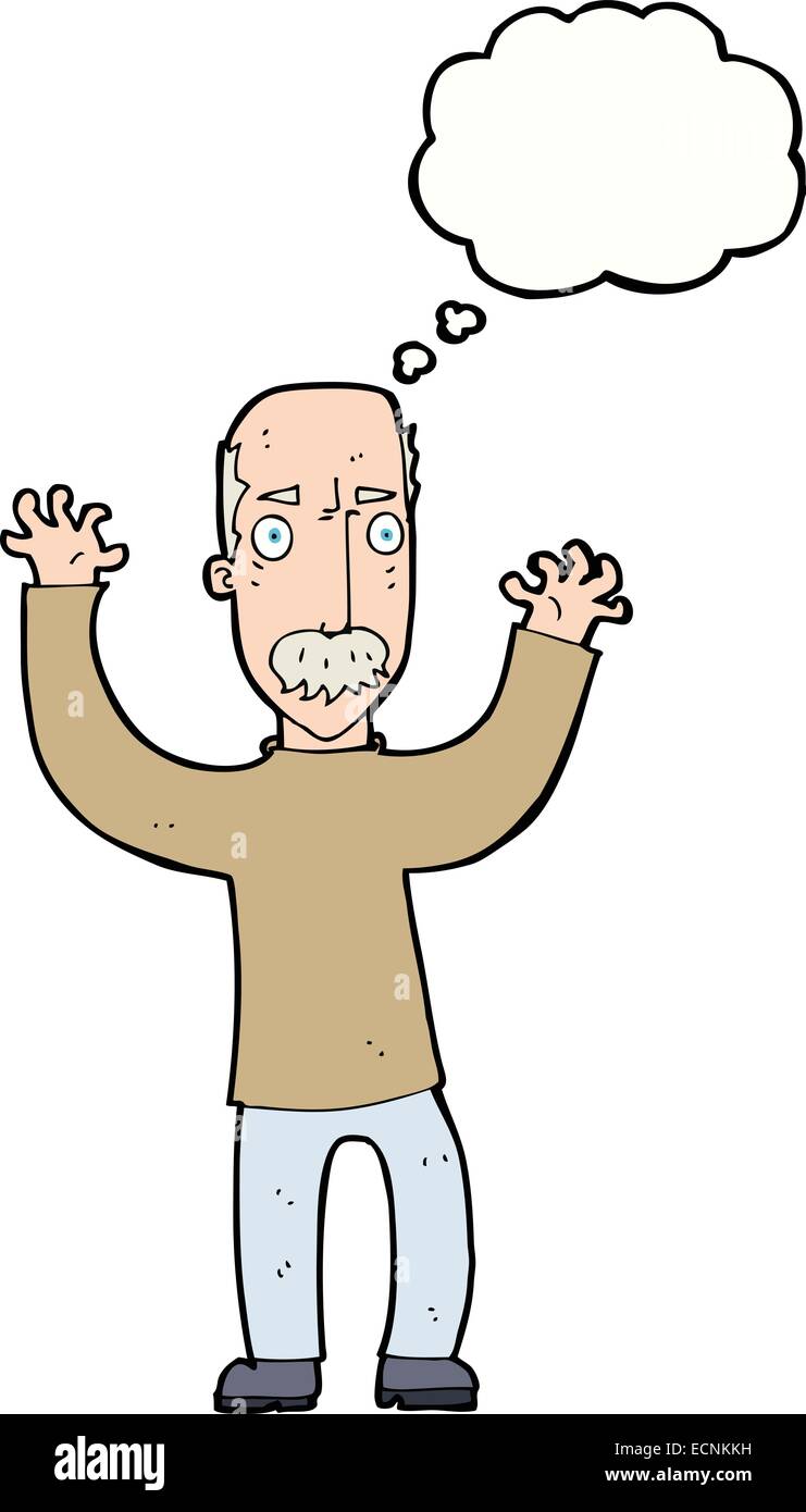 cartoon angry dad with thought bubble Stock Vector Image & Art - Alamy