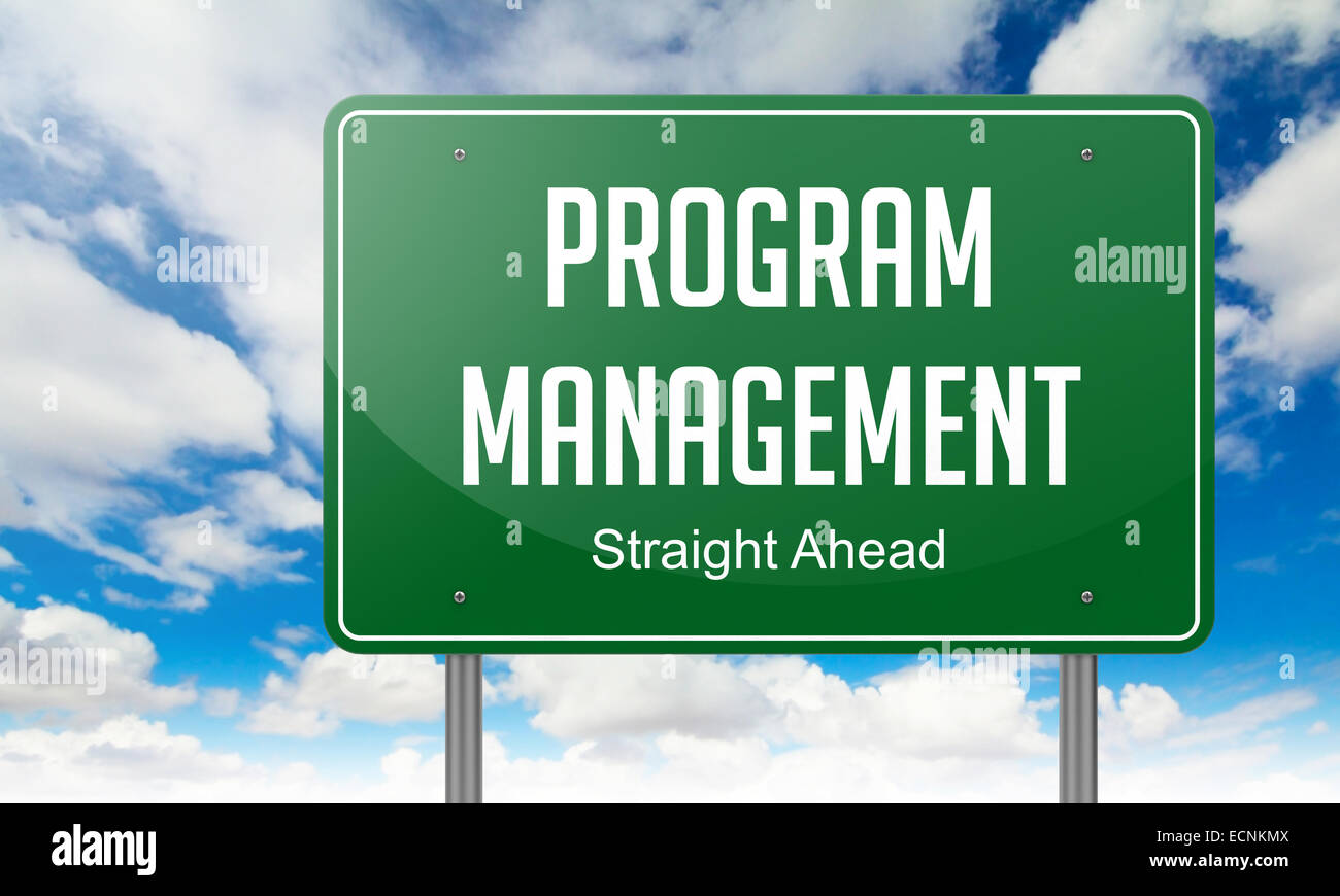 Program Management on Highway Signpost Stock Photo - Alamy
