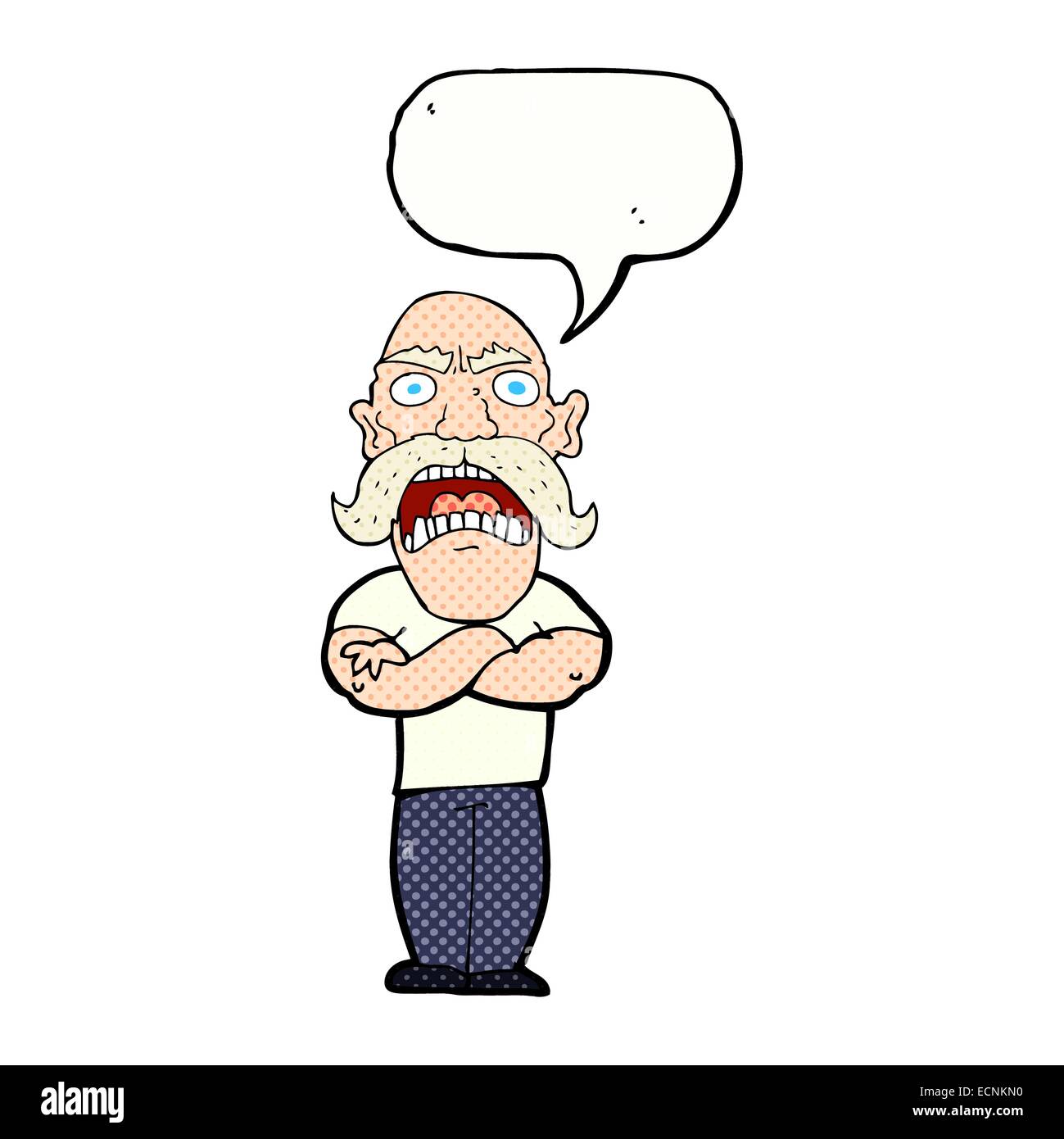 cartoon angry man with speech bubble Stock Vector Image & Art - Alamy