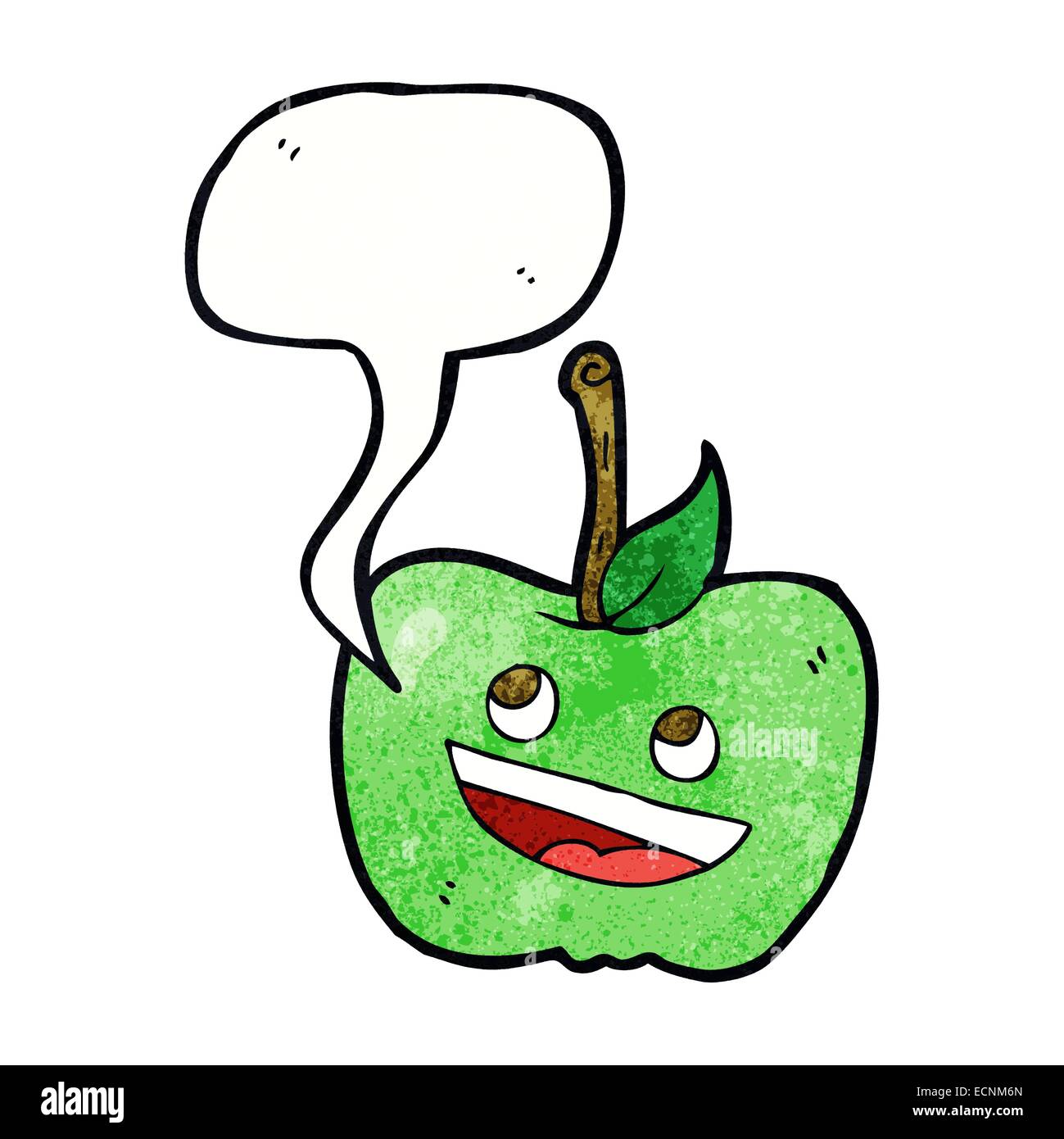 cartoon apple with speech bubble Stock Vector Image & Art - Alamy