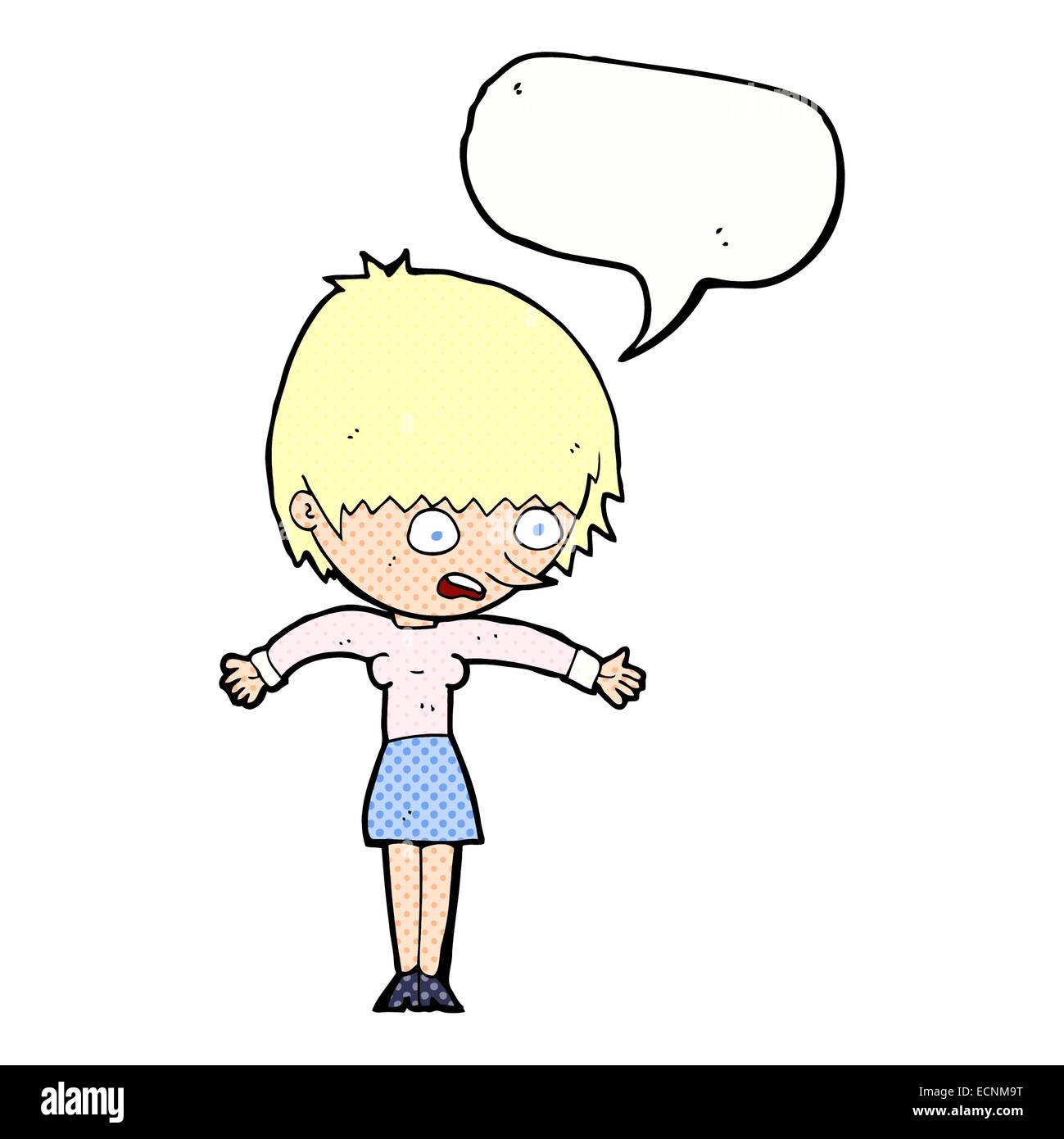 cartoon woman panicking with speech bubble Stock Vector Image & Art - Alamy