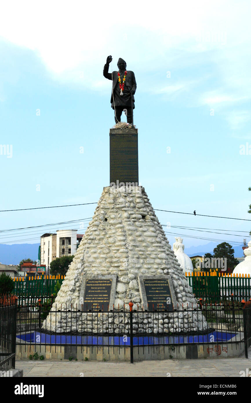 Ganesh Man Singh statue, Rani Pokhari temple, also known as Nhu Pukhu ...