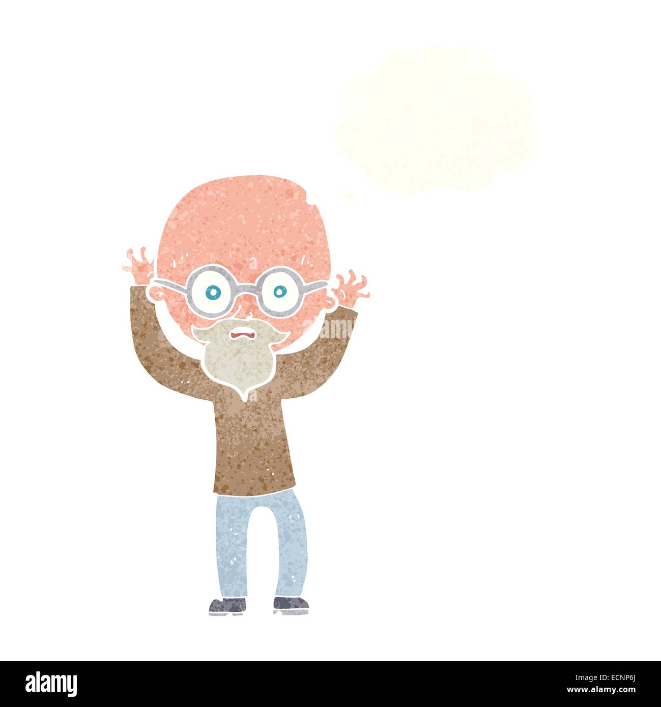 Cartoon stressed bald man hi-res stock photography and images - Alamy