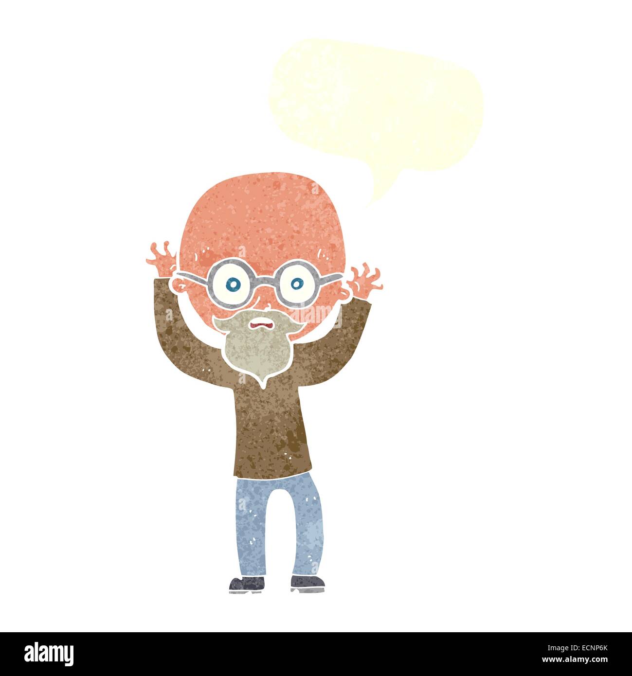 Cartoon stressed bald man Stock Vector Images - Alamy