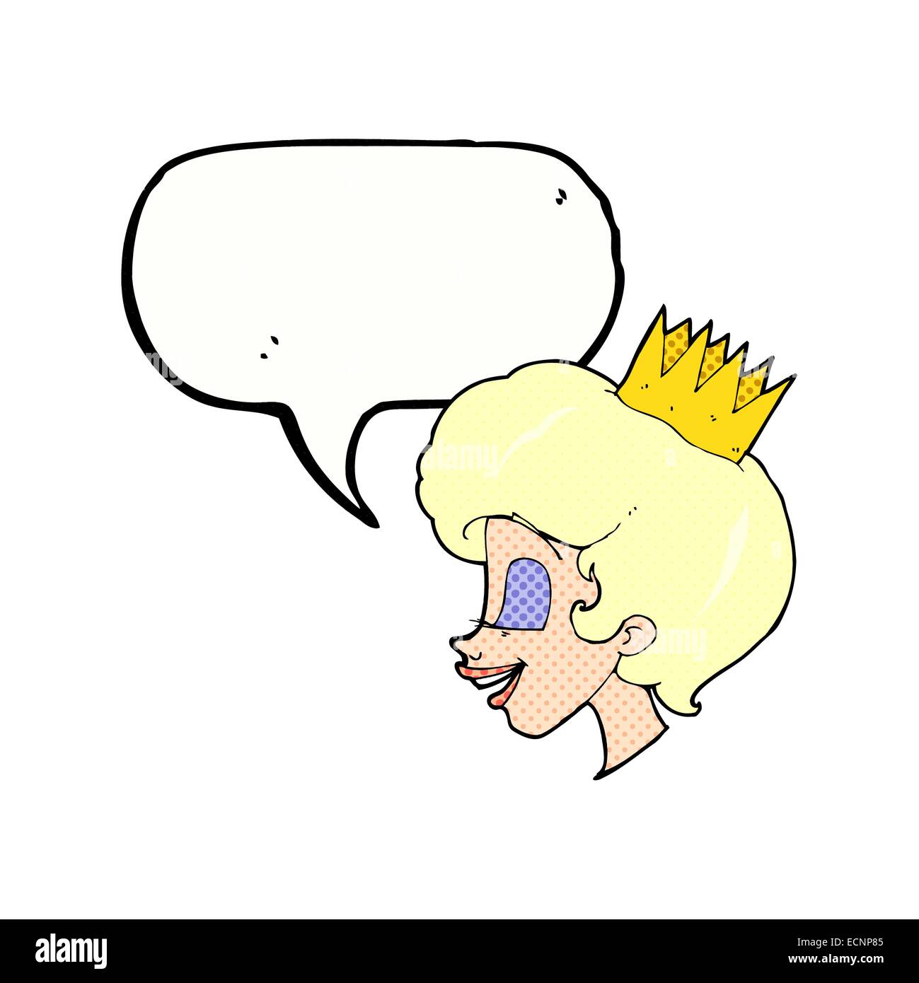 cartoon princess with speech bubble Stock Vector Image & Art - Alamy